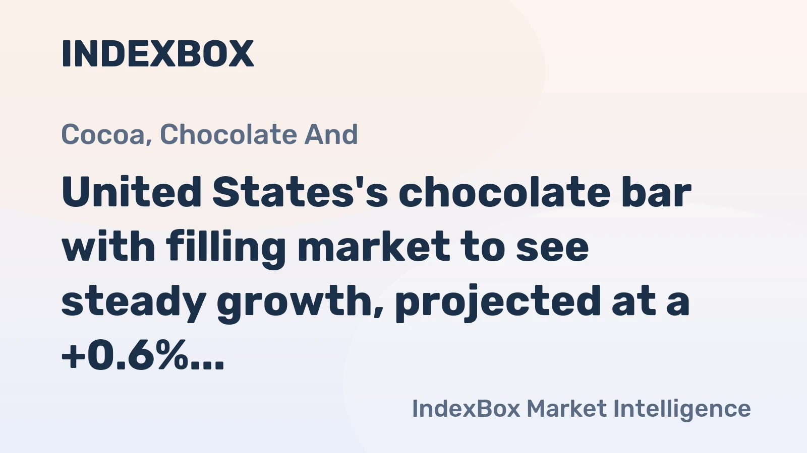 United States's chocolate bar with filling market to see steady growth, projected at a +0.6% CAGR in value terms through 2035.