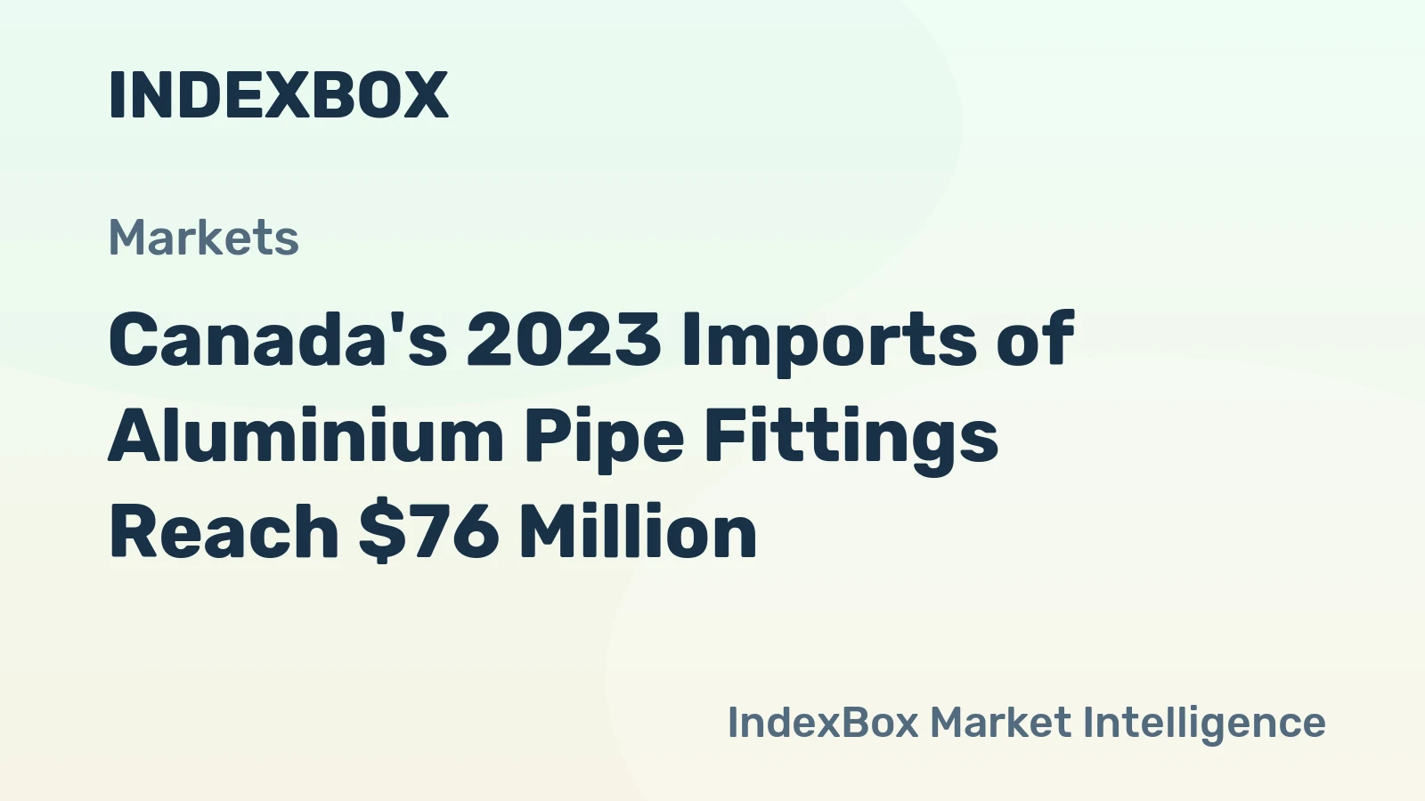 Canada's 2023 Imports of Aluminium Pipe Fittings Reach $76 Million