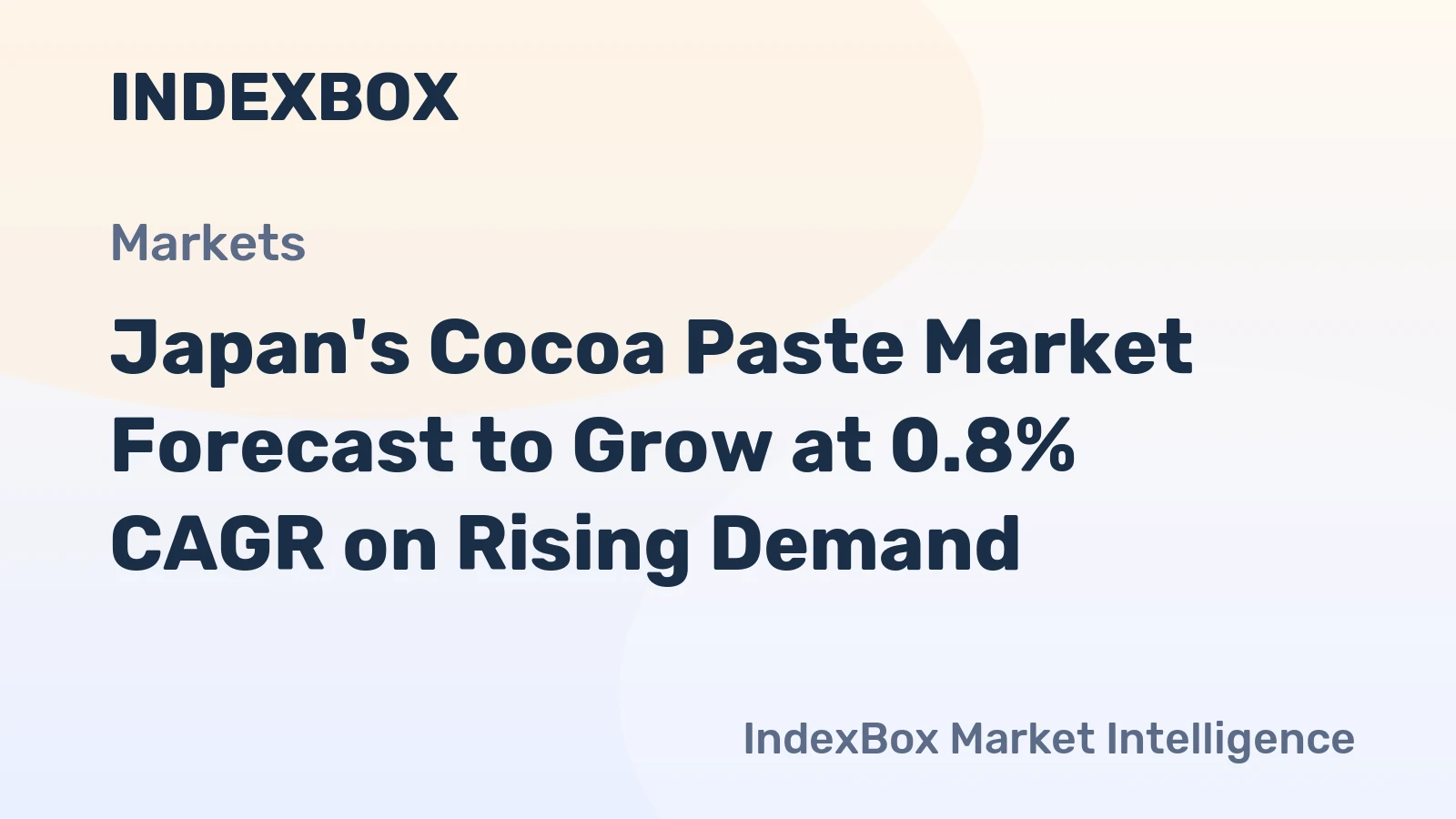 Japan's Cocoa Paste Market Forecast to Grow at 0.8% CAGR on Rising Demand