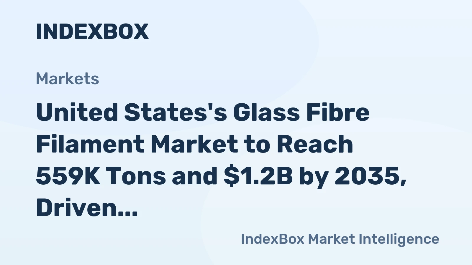 United States's Glass Fibre Filament Market to Reach 559K Tons and $1.2B by 2035, Driven by Increasing Demand