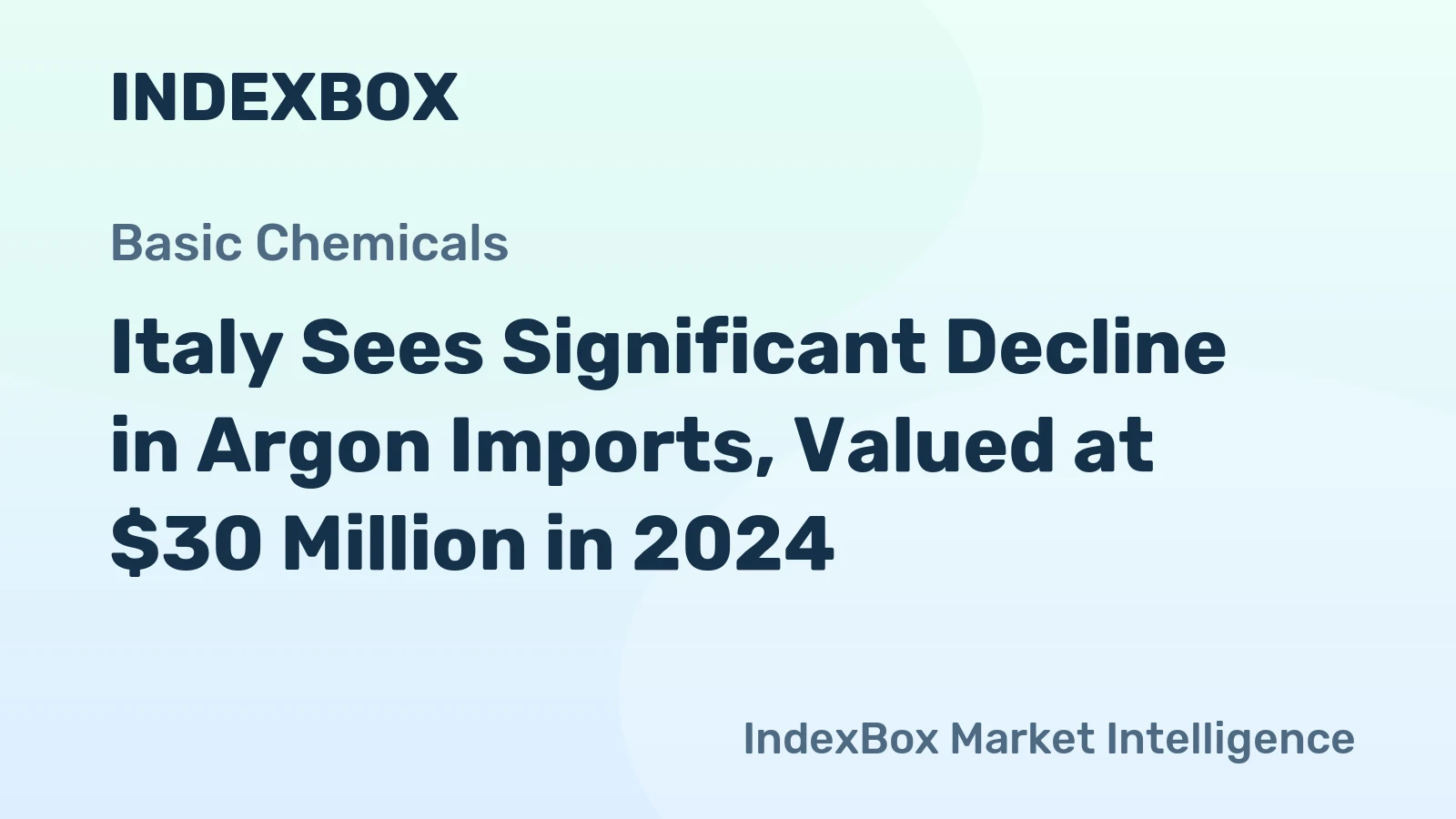 Italy Sees Significant Decline in Argon Imports, Valued at $30 Million in 2024