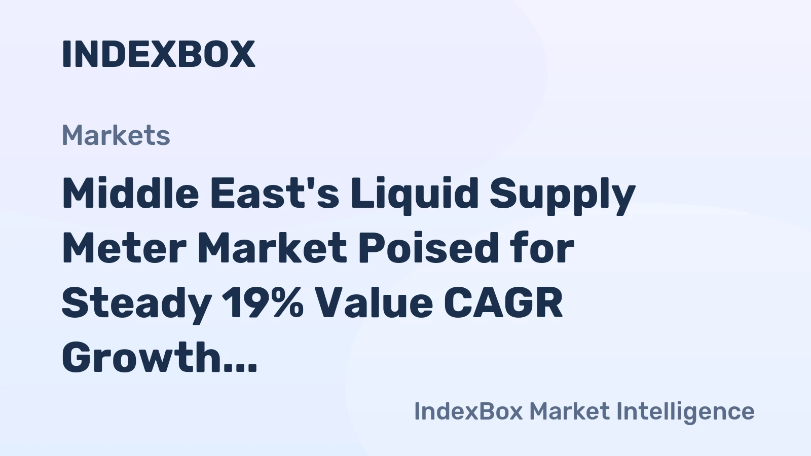 Middle East's Liquid Supply Meter Market Poised for Steady 19% Value CAGR Growth Through 2035
