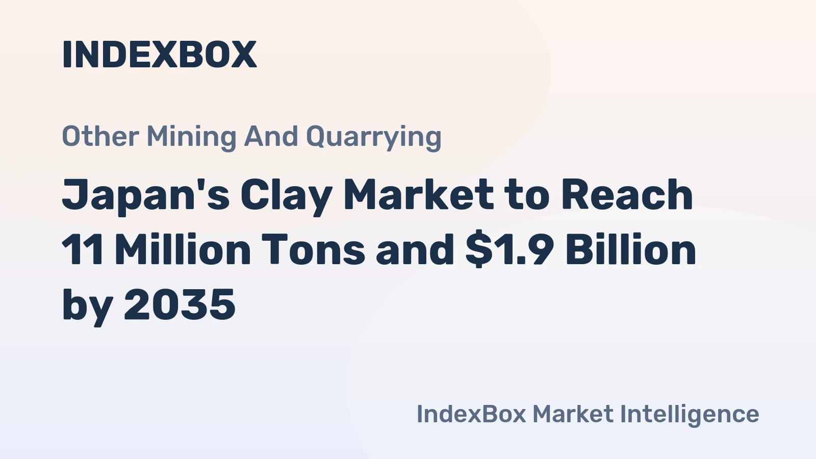 Japan's Clay Market to Reach 11 Million Tons and $1.9 Billion by 2035