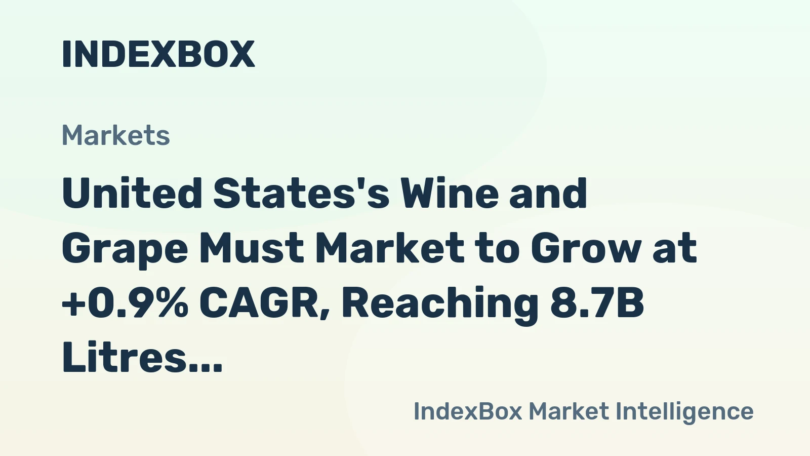 United States's Wine and Grape Must Market to Grow at +0.9% CAGR, Reaching 8.7B Litres by 2035