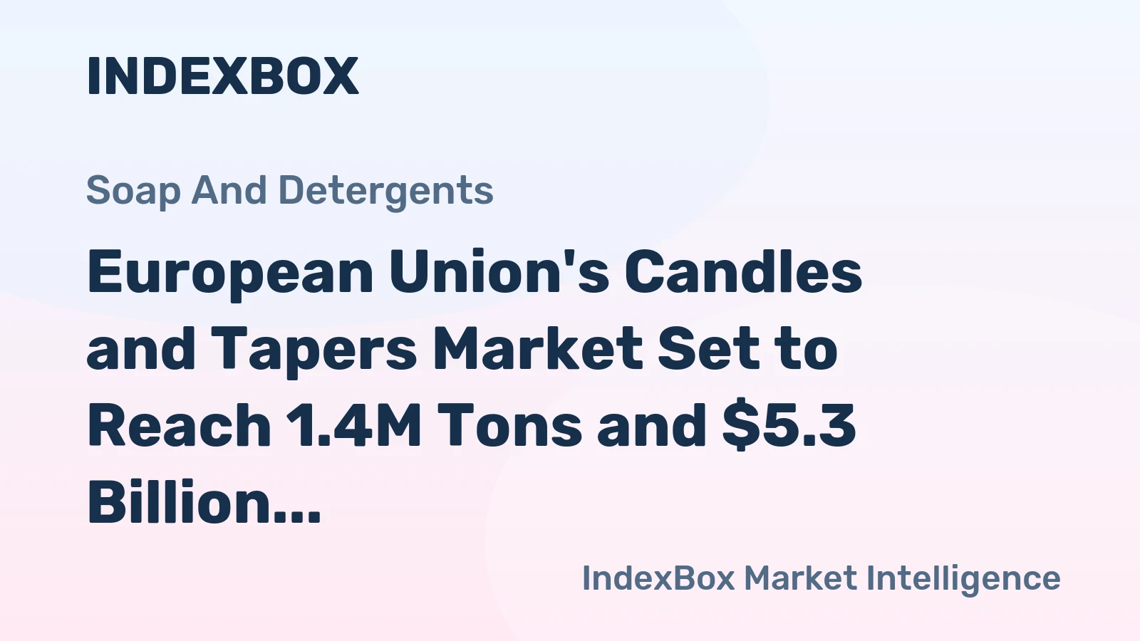 European Union's Candles and Tapers Market Set to Reach 1.4M Tons and $5.3 Billion