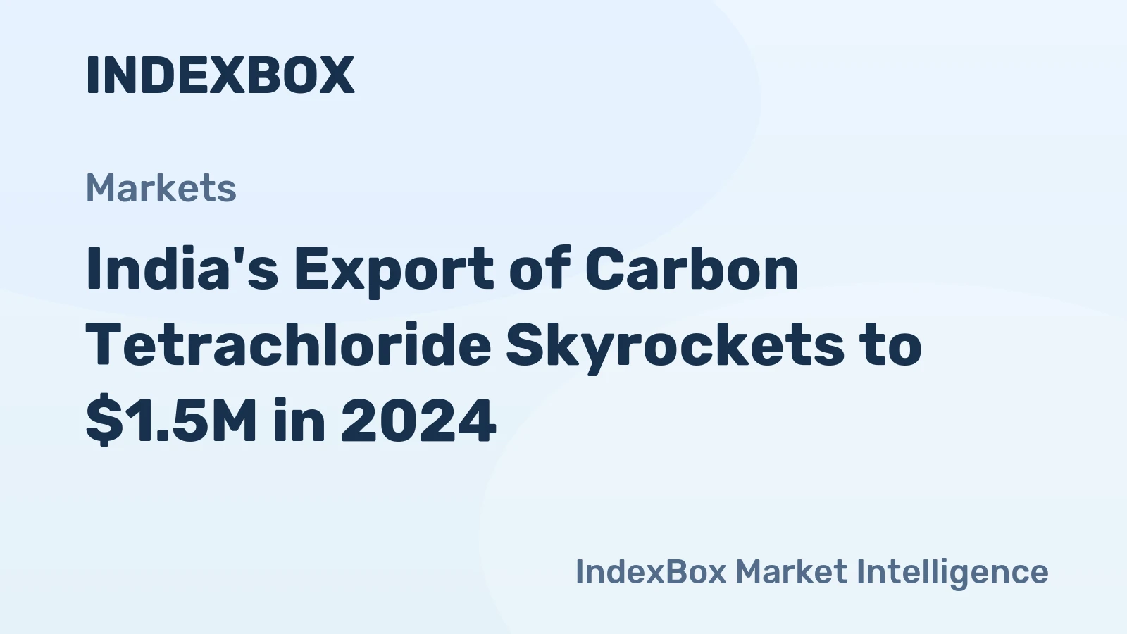 India's Export of Carbon Tetrachloride Skyrockets to $1.5M in 2024