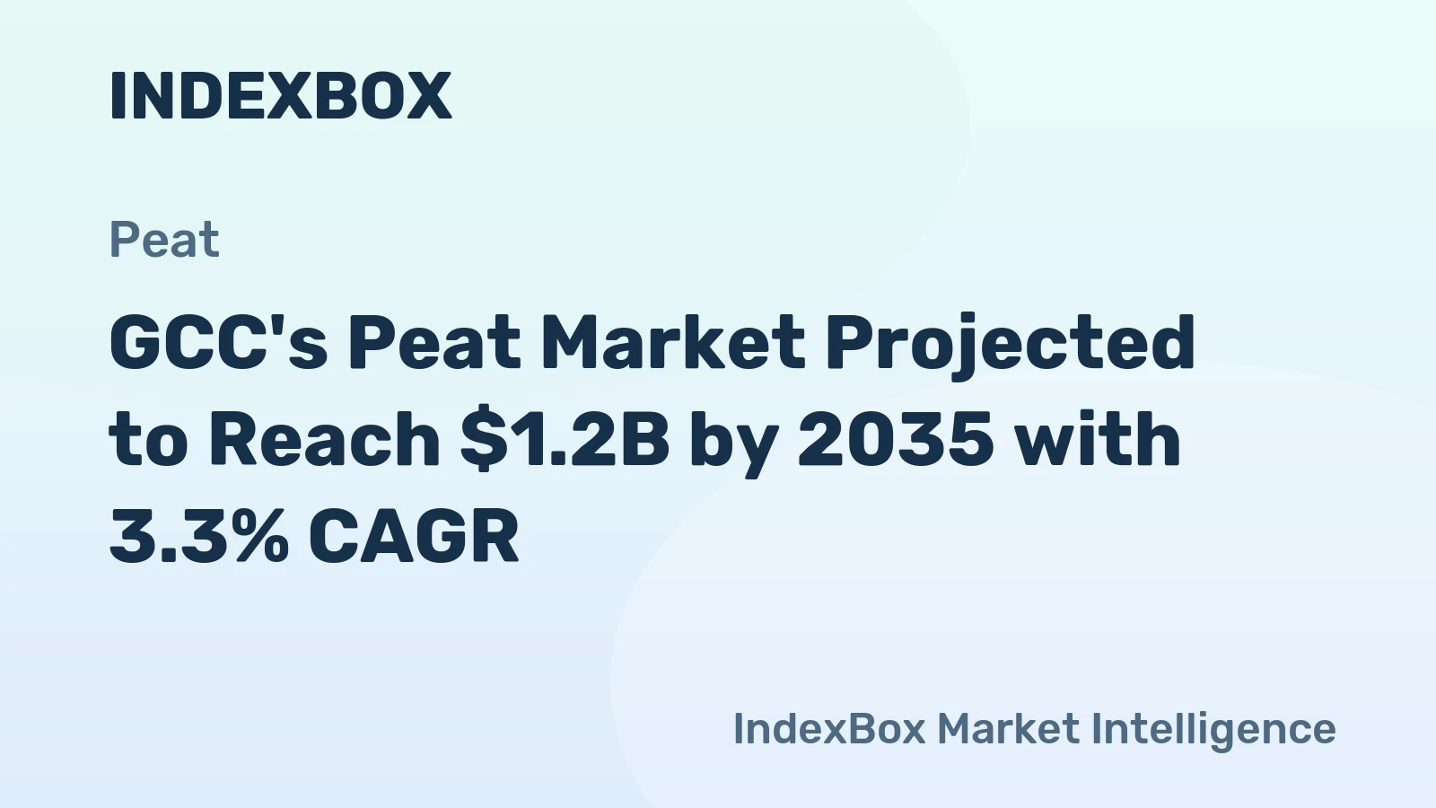 GCC's Peat Market Projected to Reach $1.2B by 2035 with 3.3% CAGR