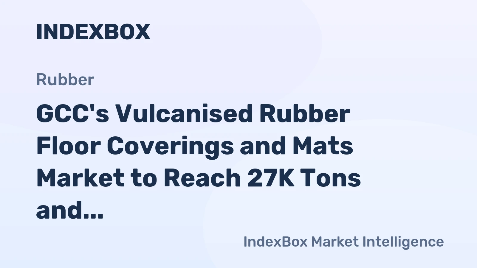 GCC's Vulcanised Rubber Floor Coverings and Mats Market to Reach 27K Tons and $65M by 2035