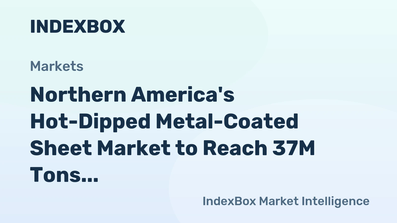 Northern America's Hot-Dipped Metal-Coated Sheet Market to Reach 37M Tons by 2035