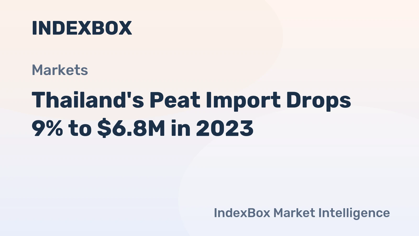 Thailand's Peat Import Drops 9% to $6.8M in 2023