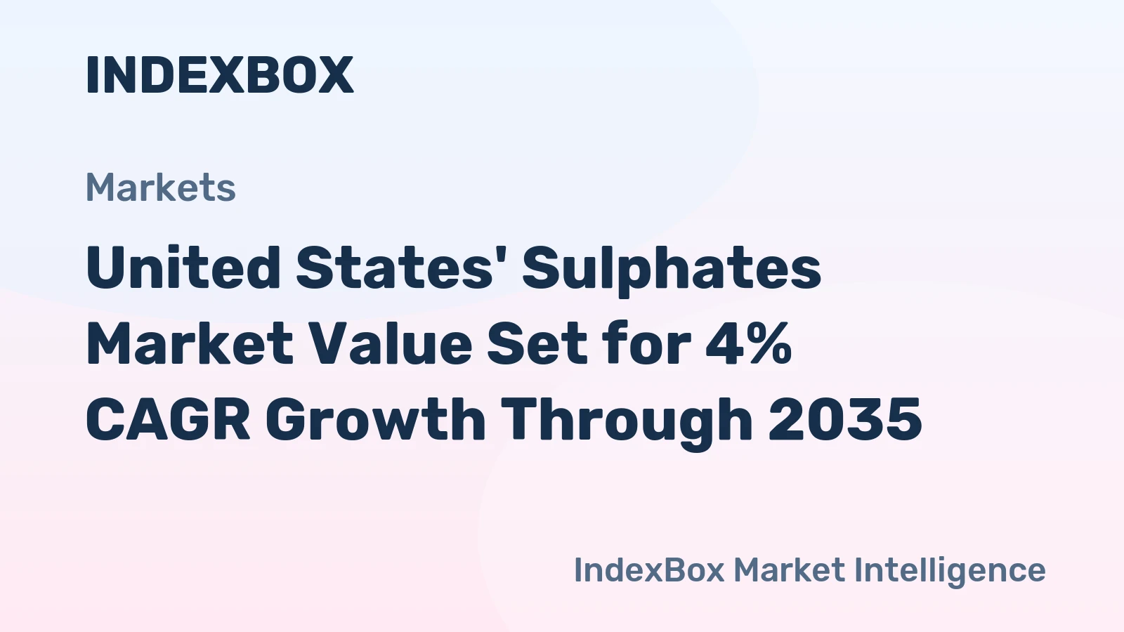United States' Sulphates Market Value Set for 4% CAGR Growth Through 2035