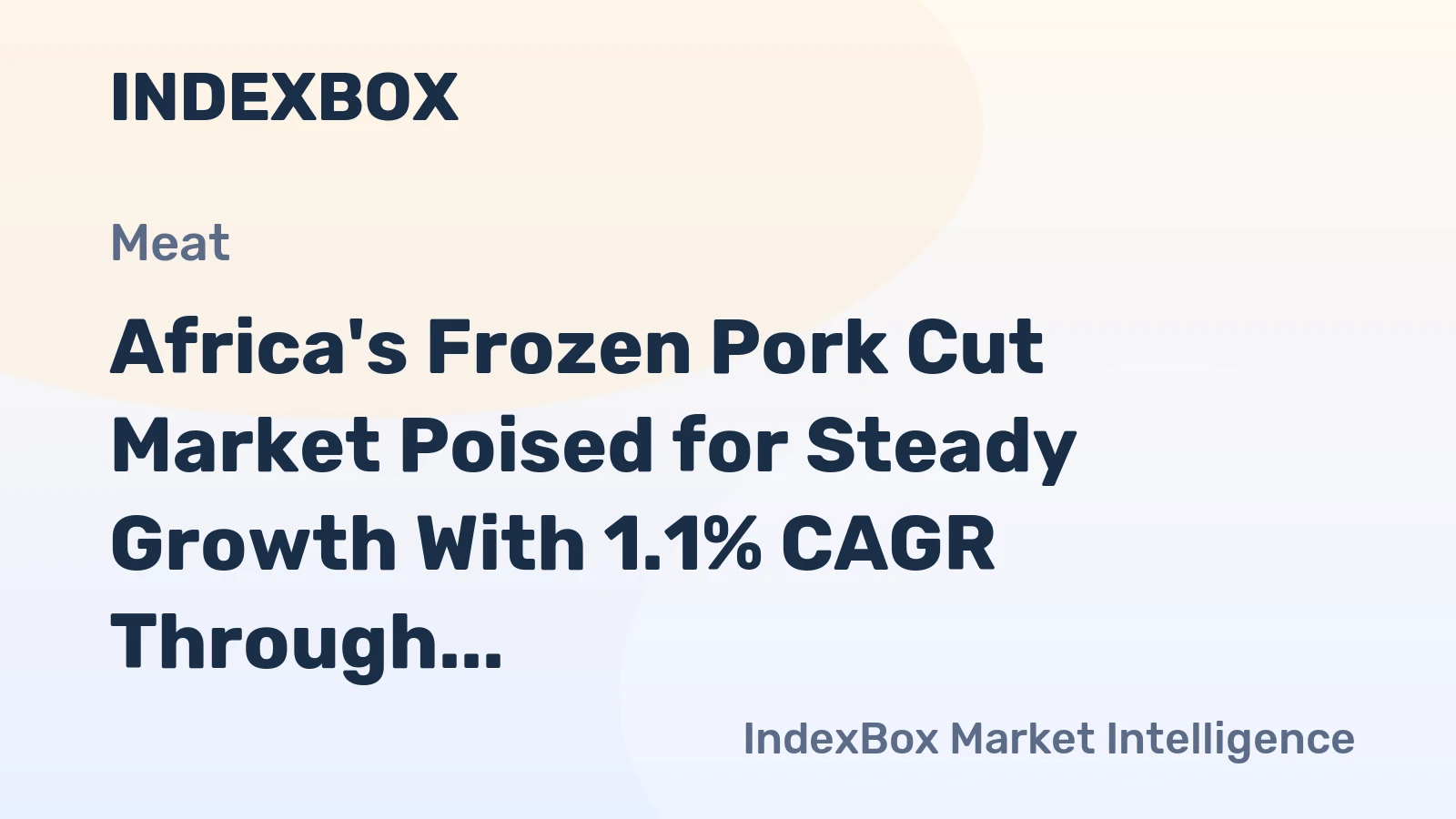 Africa's Frozen Pork Cut Market Poised for Steady Growth With 1.1% CAGR Through 2035