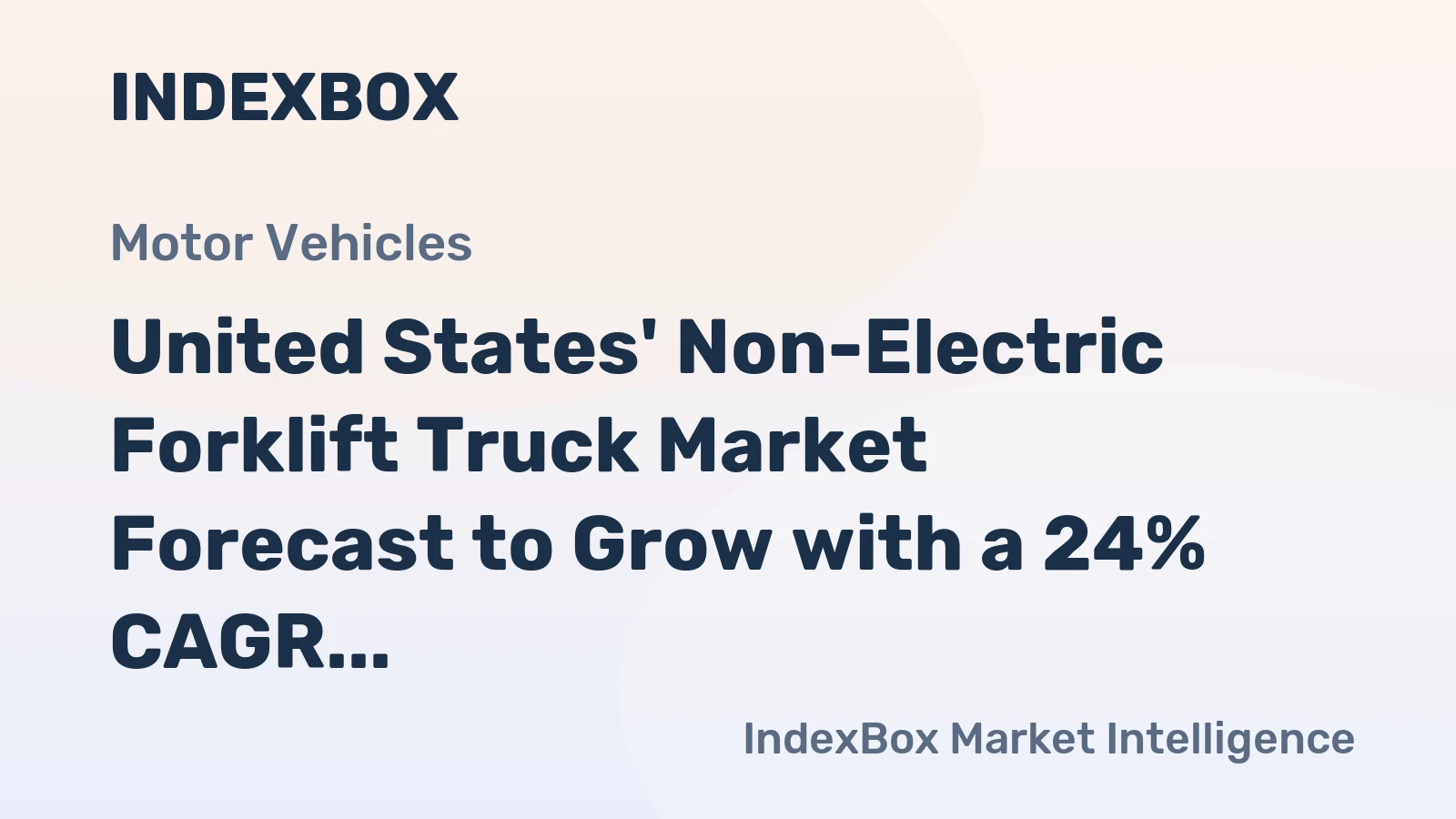 United States' Non-Electric Forklift Truck Market Forecast to Grow with a 24% CAGR Through 2035