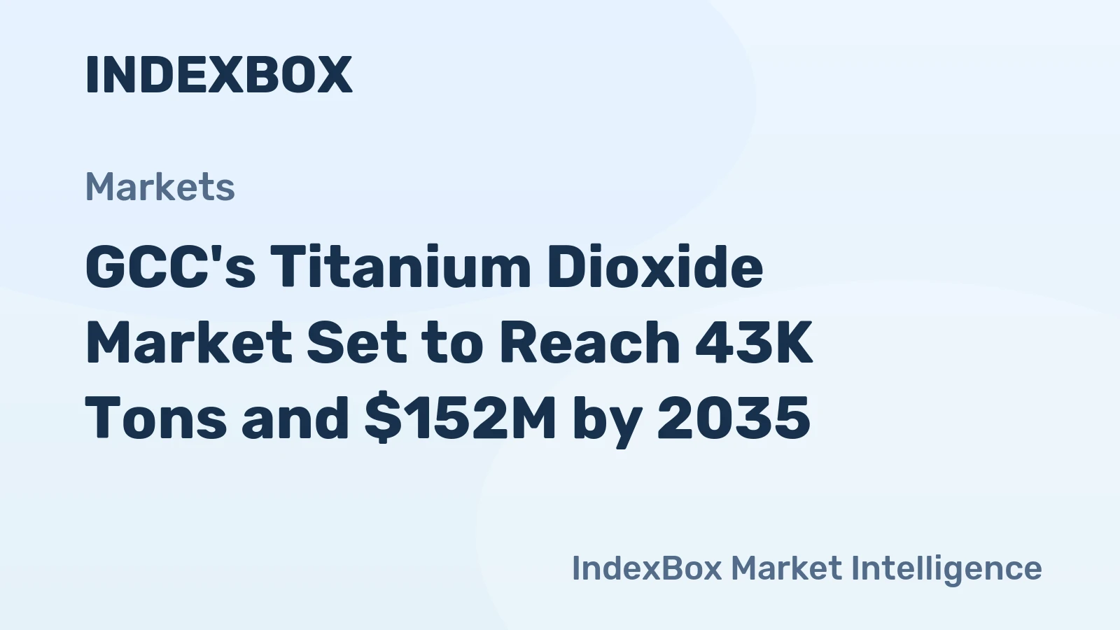 GCC's Titanium Dioxide Market Set to Reach 43K Tons and $152M by 2035