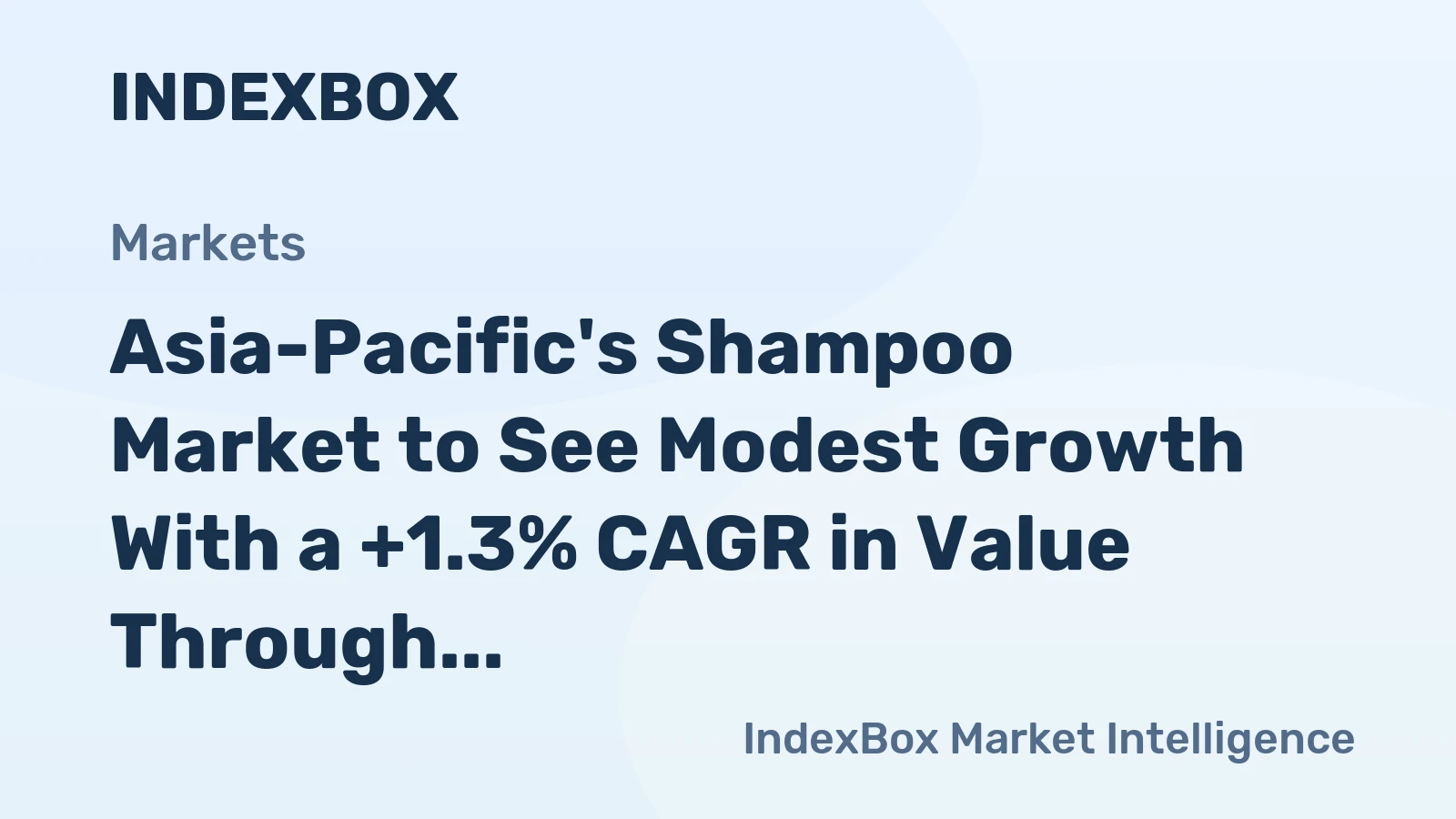 Asia-Pacific's Shampoo Market to See Modest Growth With a +1.3% CAGR in Value Through 2035