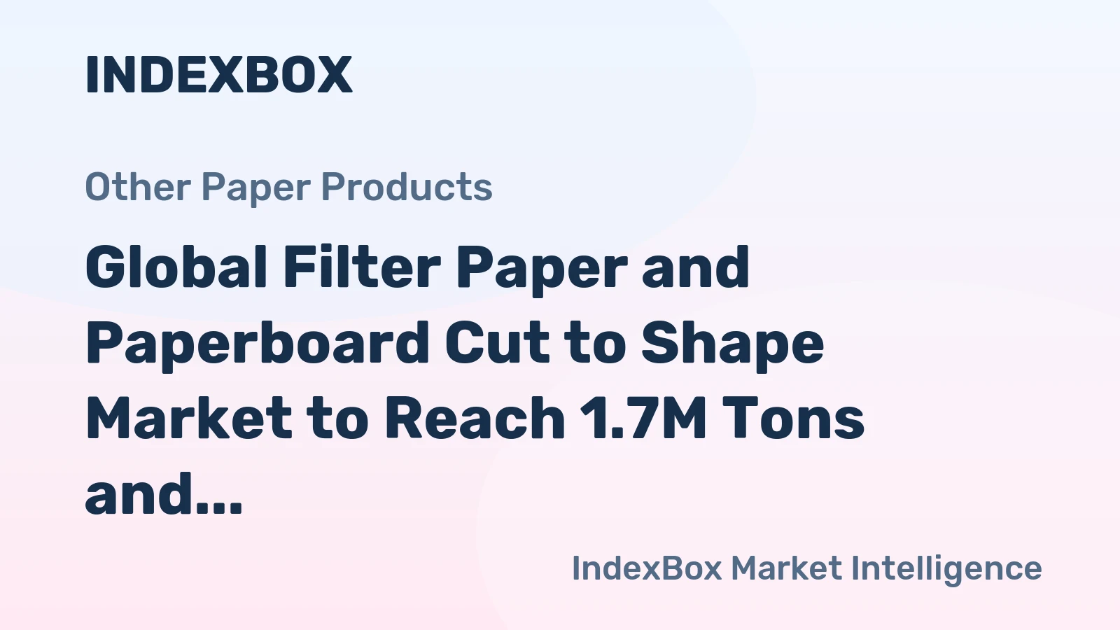 Global Filter Paper and Paperboard Cut to Shape Market to Reach 1.7M Tons and $9.3B by 2035, Driven by Increasing Demand Worldwide