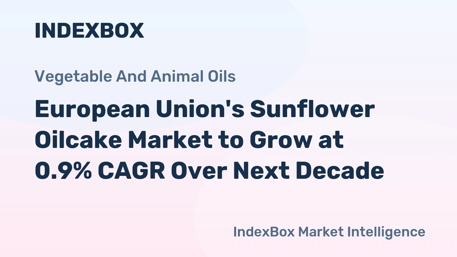 European Union's Sunflower Oilcake Market to Grow at 0.9% CAGR Over Next Decade