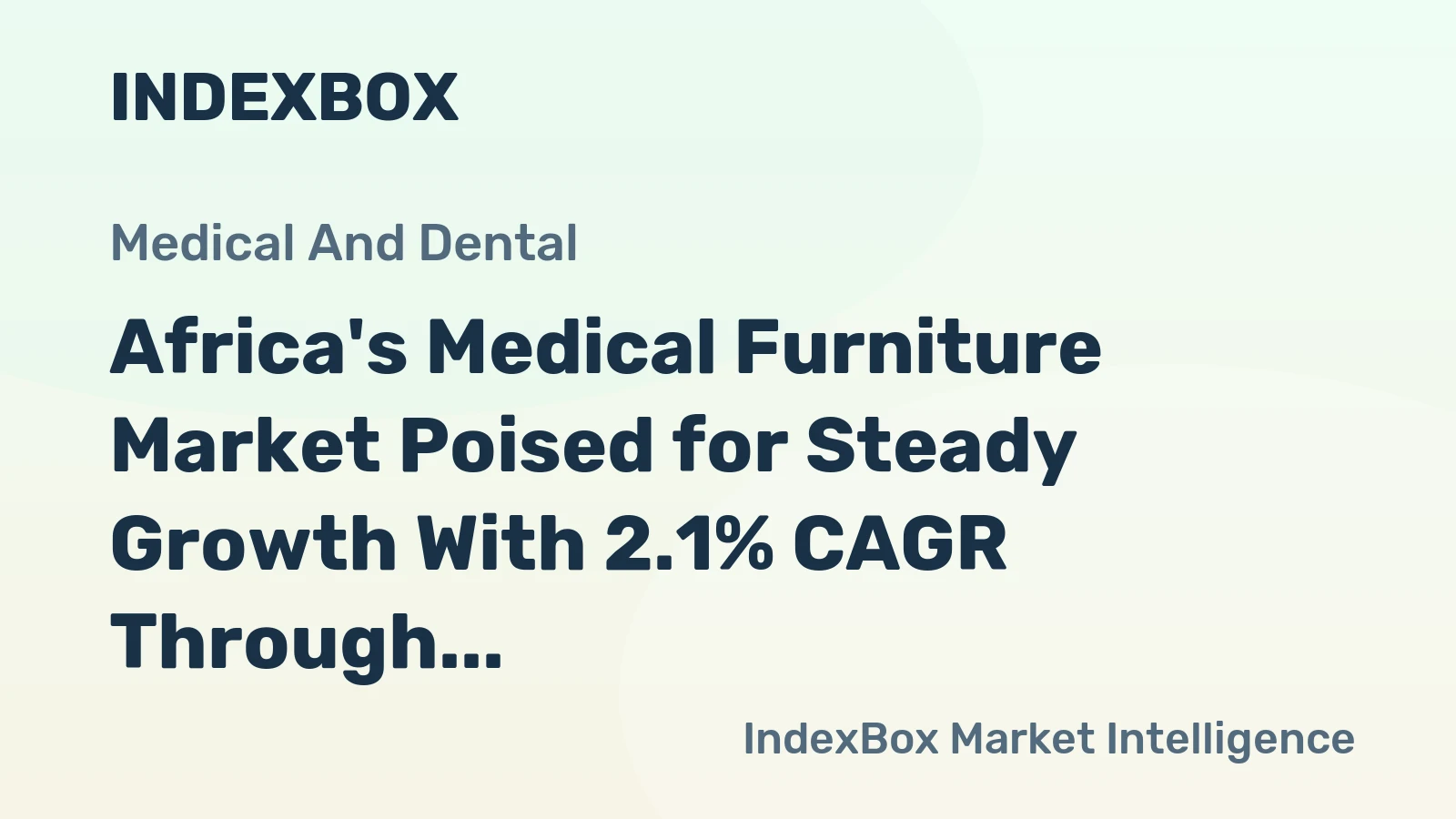 Africa's Medical Furniture Market Poised for Steady Growth With 2.1% CAGR Through 2035