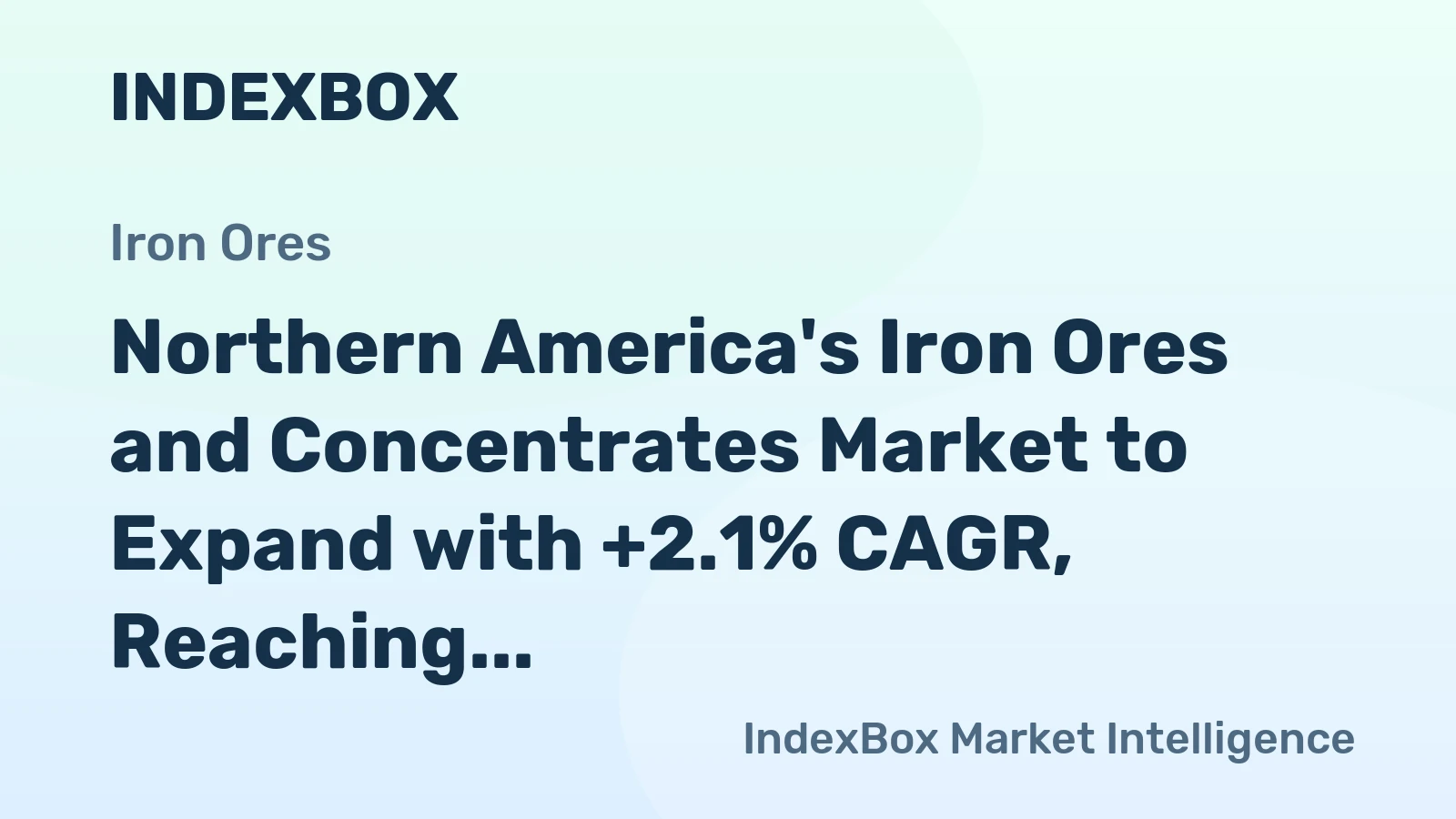 Northern America's Iron Ores and Concentrates Market to Expand with +2.1% CAGR, Reaching $7.9B by 2035
