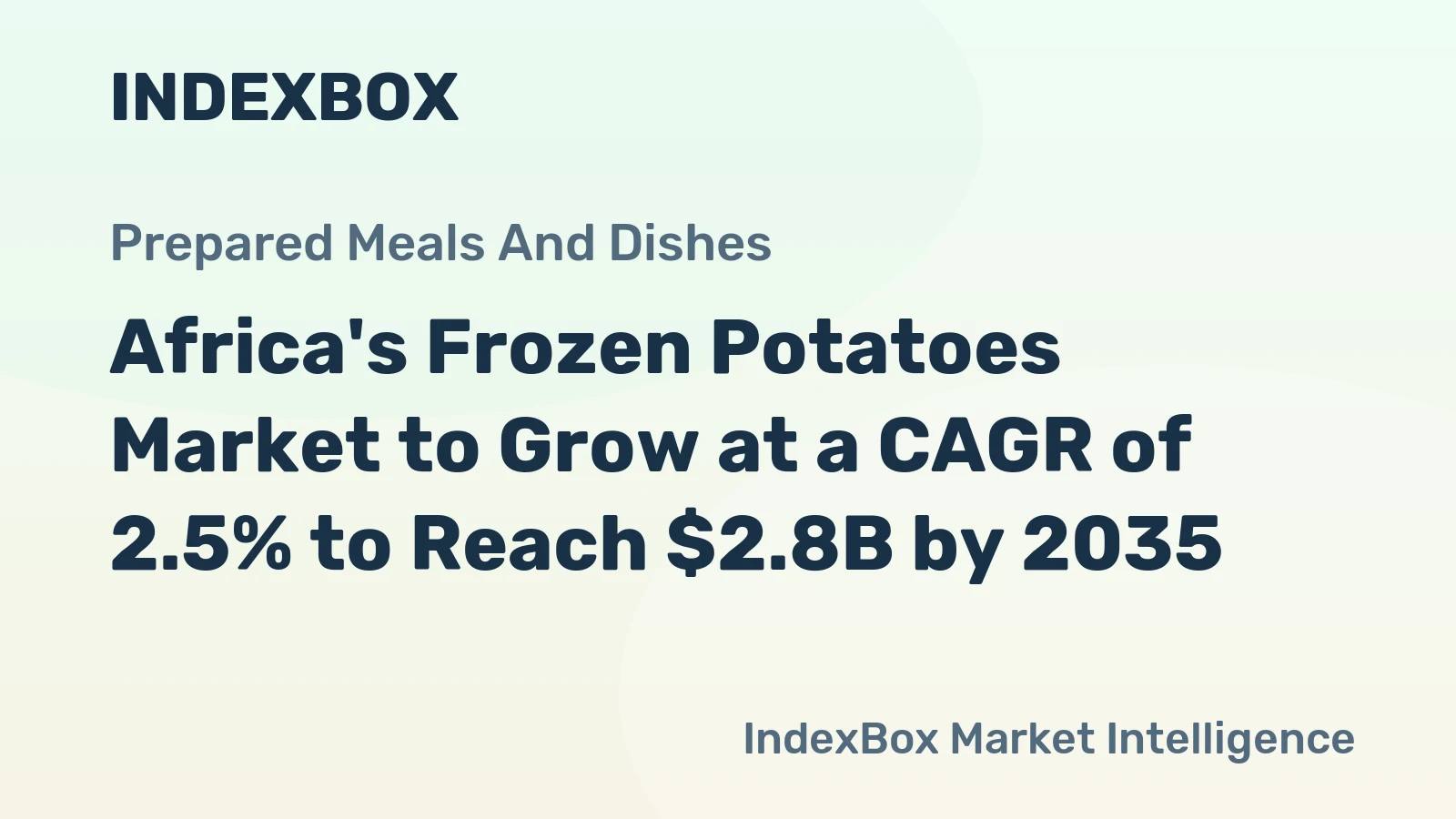 Africa's Frozen Potatoes Market to Grow at a CAGR of 2.5% to Reach $2.8B by 2035