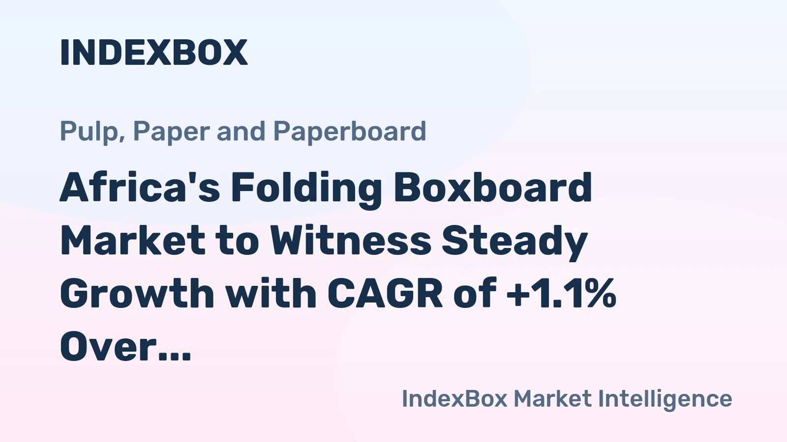 Africa's Folding Boxboard Market to Witness Steady Growth with CAGR of +1.1% Over the Next Decade
