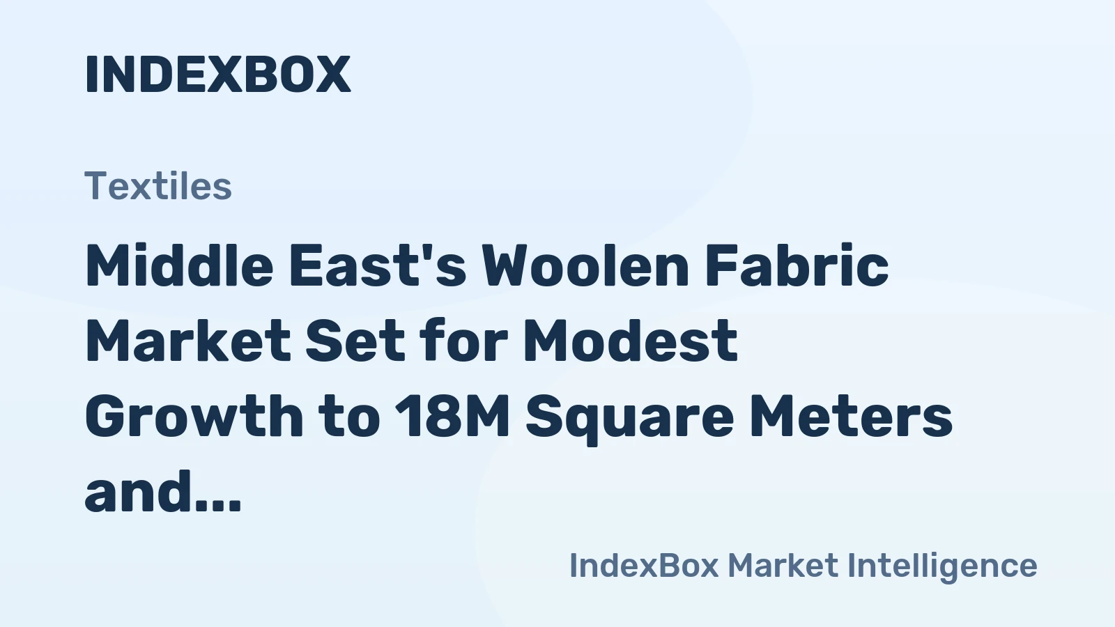 Middle East's Woolen Fabric Market Set for Modest Growth to 18M Square Meters and $314M in Value
