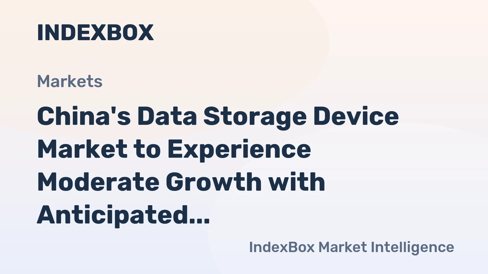 China's Data Storage Device Market to Experience Moderate Growth with Anticipated CAGR of +1.3% from 2024 to 2035