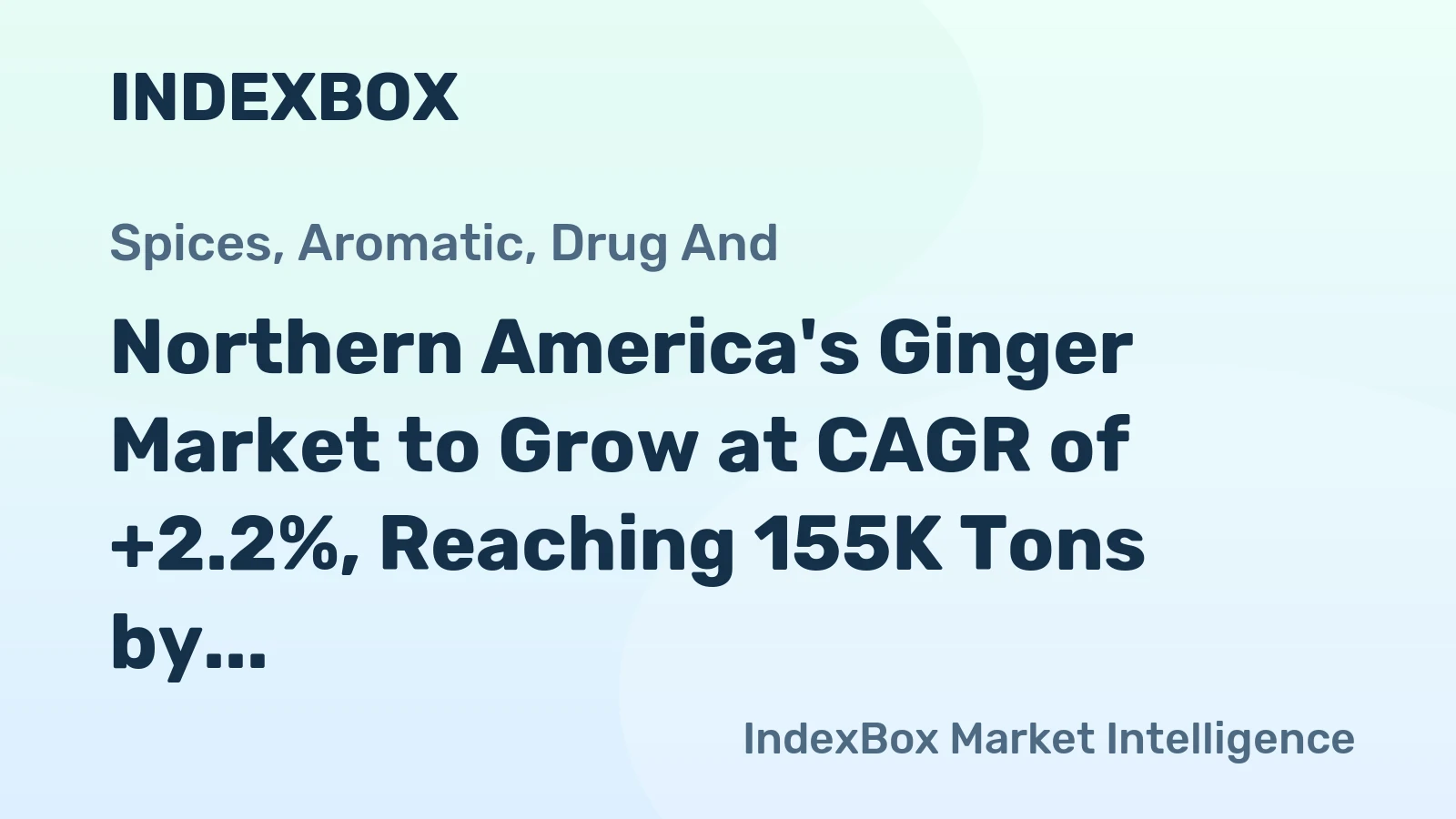 Northern America's Ginger Market to Grow at CAGR of +2.2%, Reaching 155K Tons by 2035