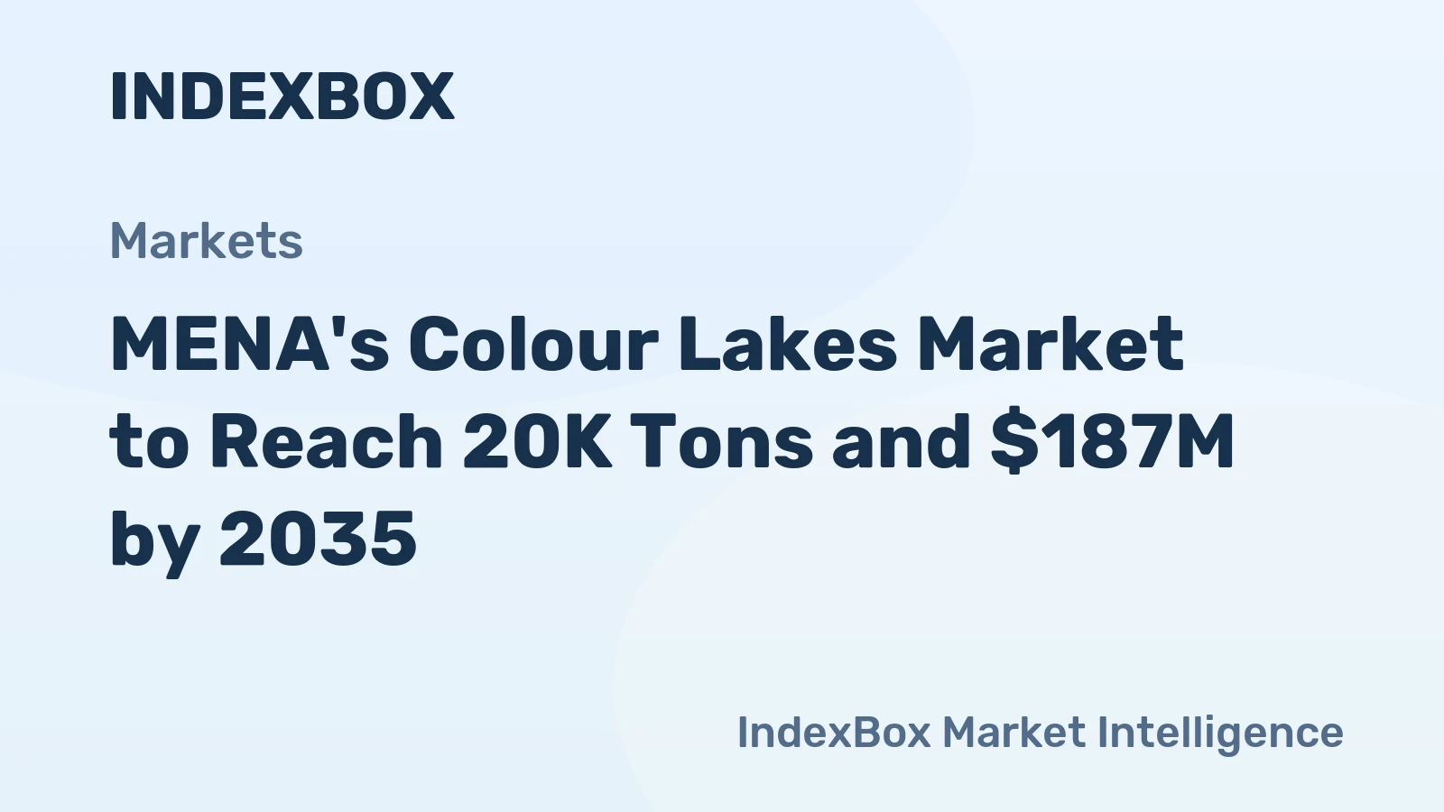 MENA's Colour Lakes Market to Reach 20K Tons and $187M by 2035