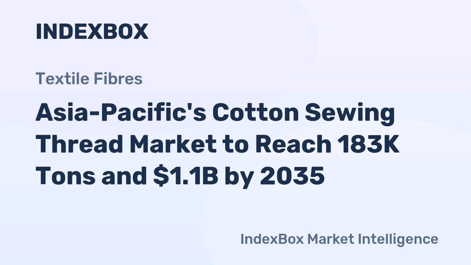 Asia-Pacific's Cotton Sewing Thread Market to Reach 183K Tons and $1.1B by 2035