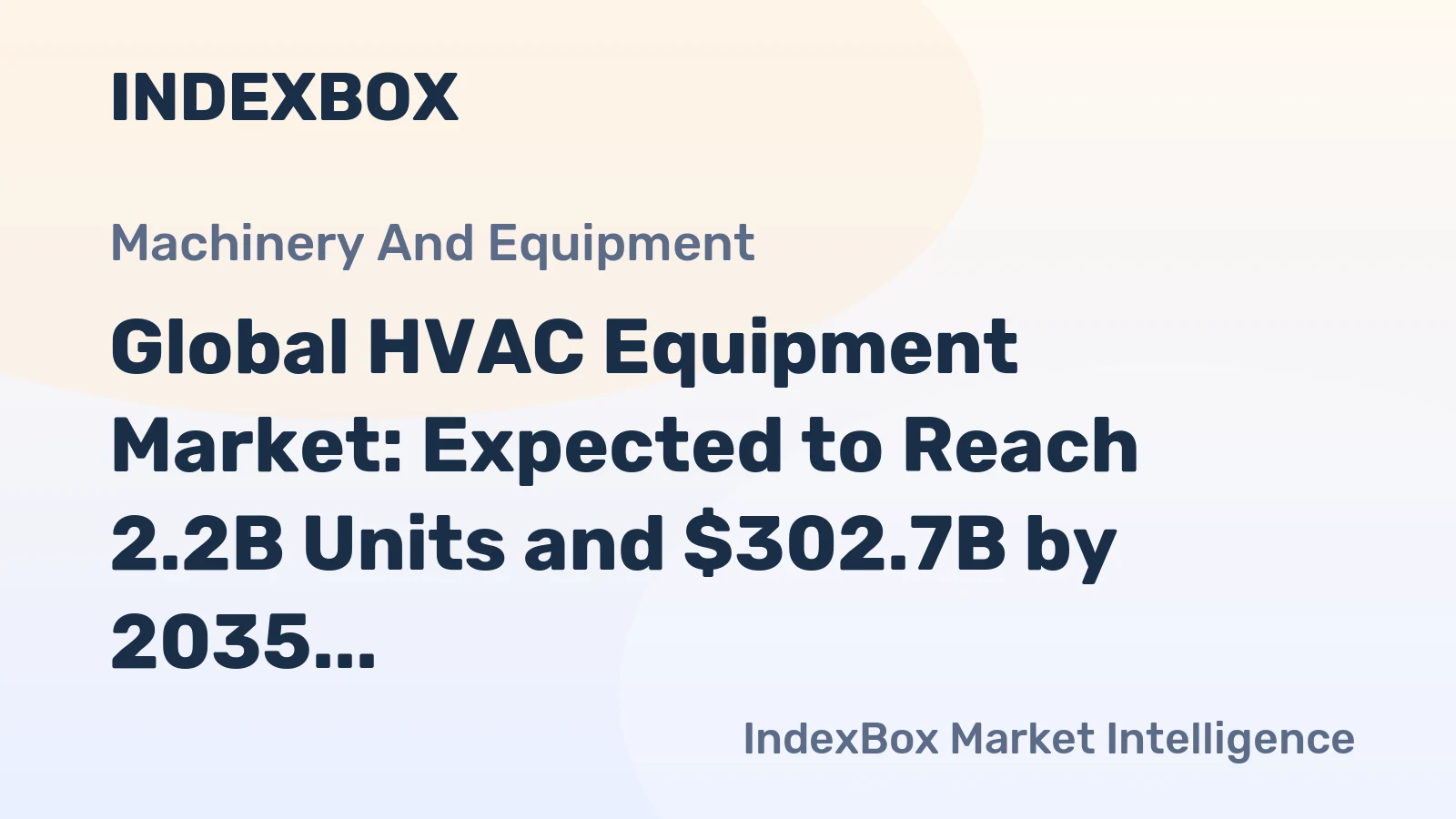 Global HVAC Equipment Market: Expected to Reach 2.2B Units and $302.7B by 2035