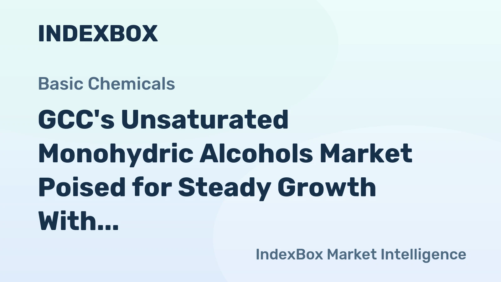 GCC's Unsaturated Monohydric Alcohols Market Poised for Steady Growth With a 3.1% CAGR in Value Through 2035