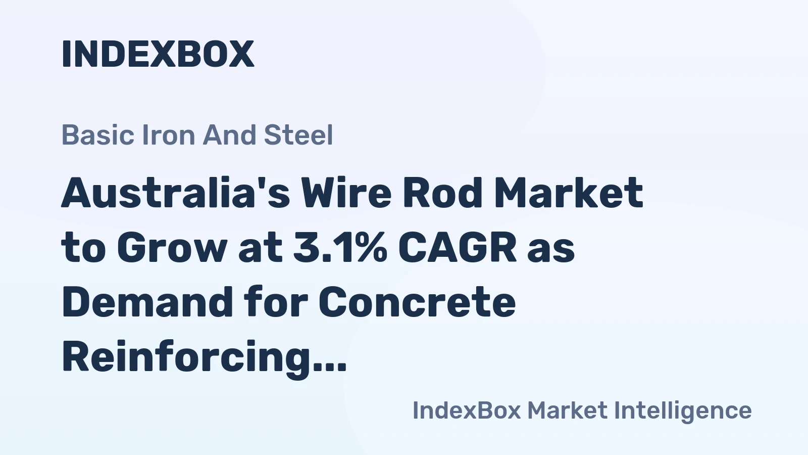Australia's Wire Rod Market to Grow at 3.1% CAGR as Demand for Concrete Reinforcing Products Surges