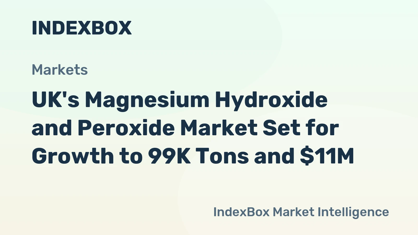 UK's Magnesium Hydroxide and Peroxide Market Set for Growth to 99K Tons and $11M