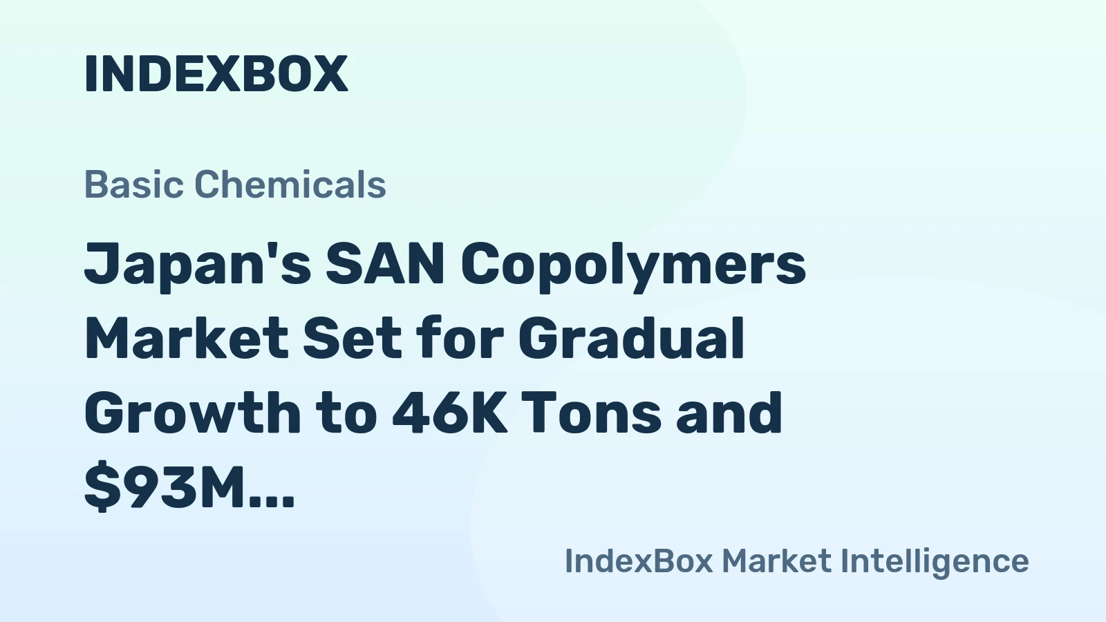 Japan's SAN Copolymers Market Set for Gradual Growth to 46K Tons and $93M by 2035