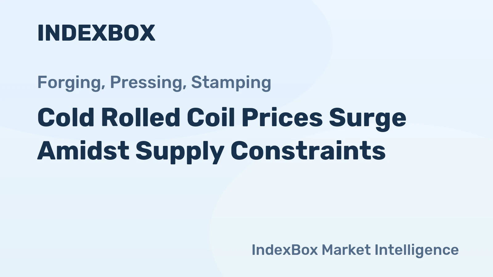 Cold Rolled Coil Prices Surge Amidst Supply Constraints