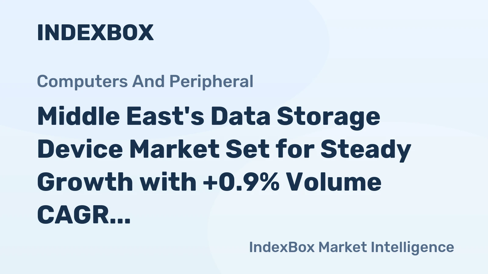 Middle East's Data Storage Device Market Set for Steady Growth with +0.9% Volume CAGR Through 2035