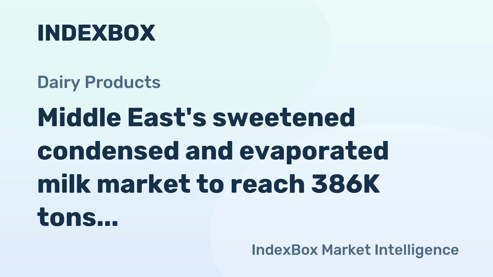 Middle East's sweetened condensed and evaporated milk market to reach 386K tons valued at $752M by 2035, continuing its upward consumption trend.
