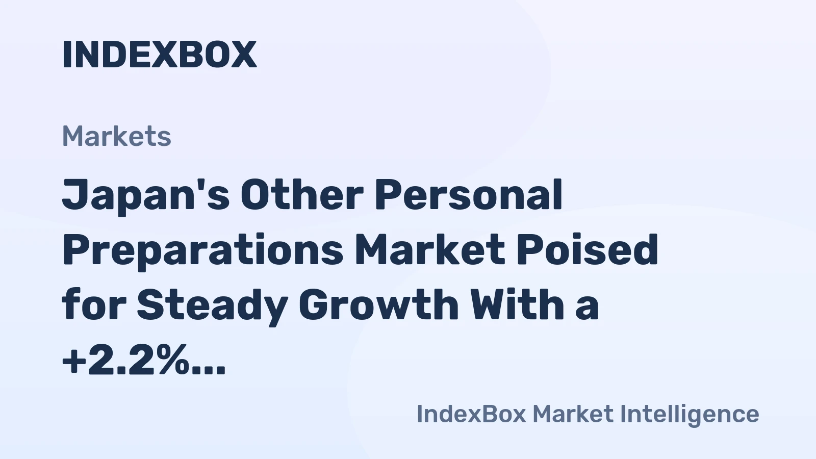 Japan's Other Personal Preparations Market Poised for Steady Growth With a +2.2% CAGR in Value