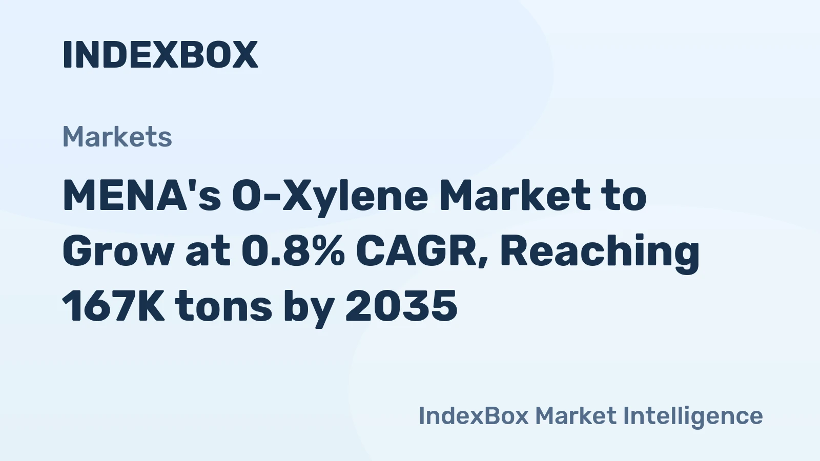 MENA's O-Xylene Market to Grow at 0.8% CAGR, Reaching 167K tons by 2035