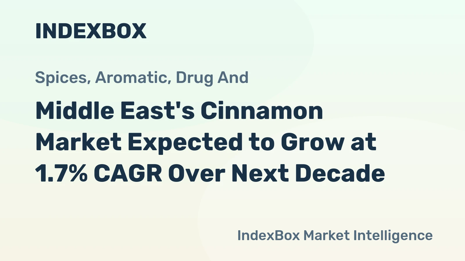 Middle East's Cinnamon Market Expected to Grow at 1.7% CAGR Over Next Decade