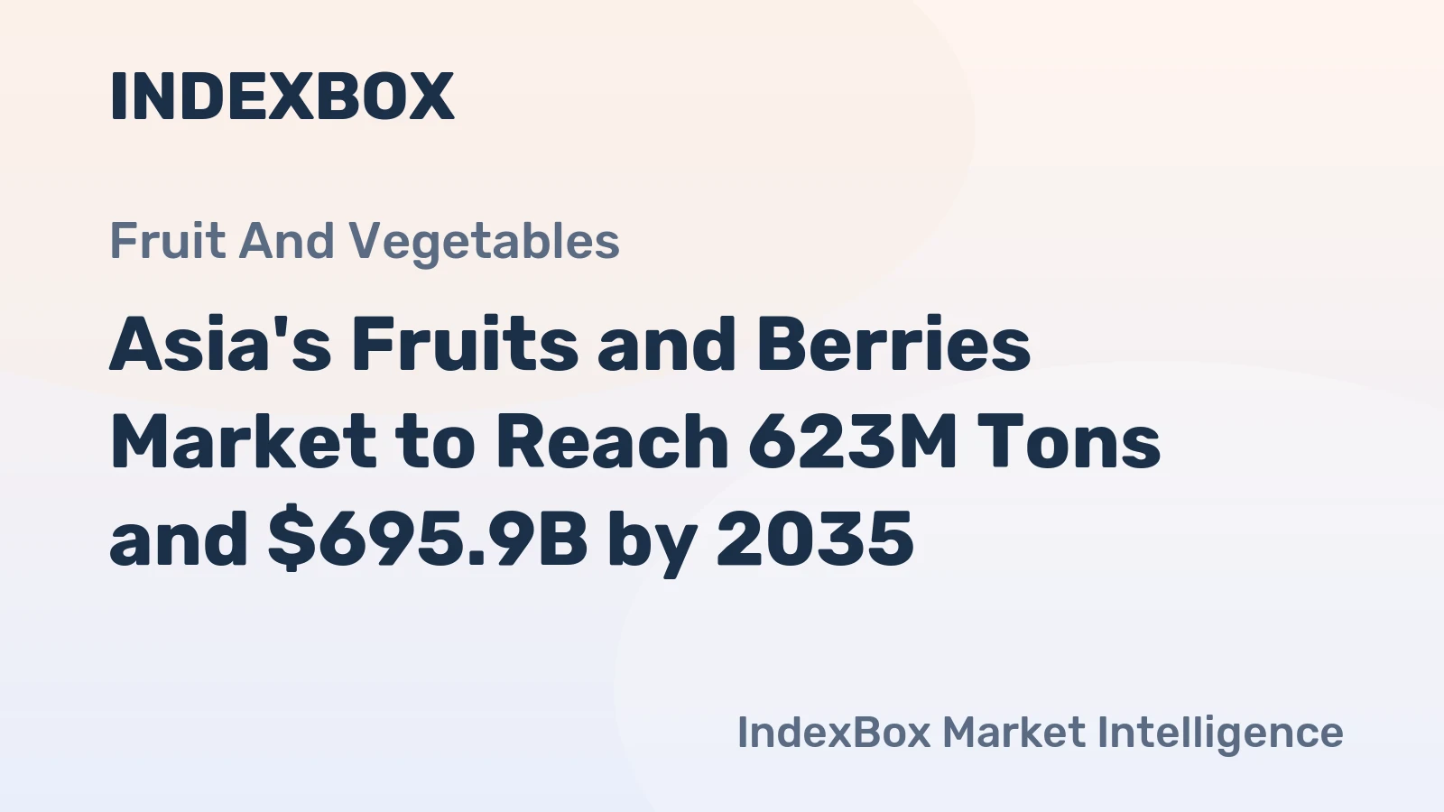 Asia's Fruits and Berries Market to Reach 623M Tons and $695.9B by 2035
