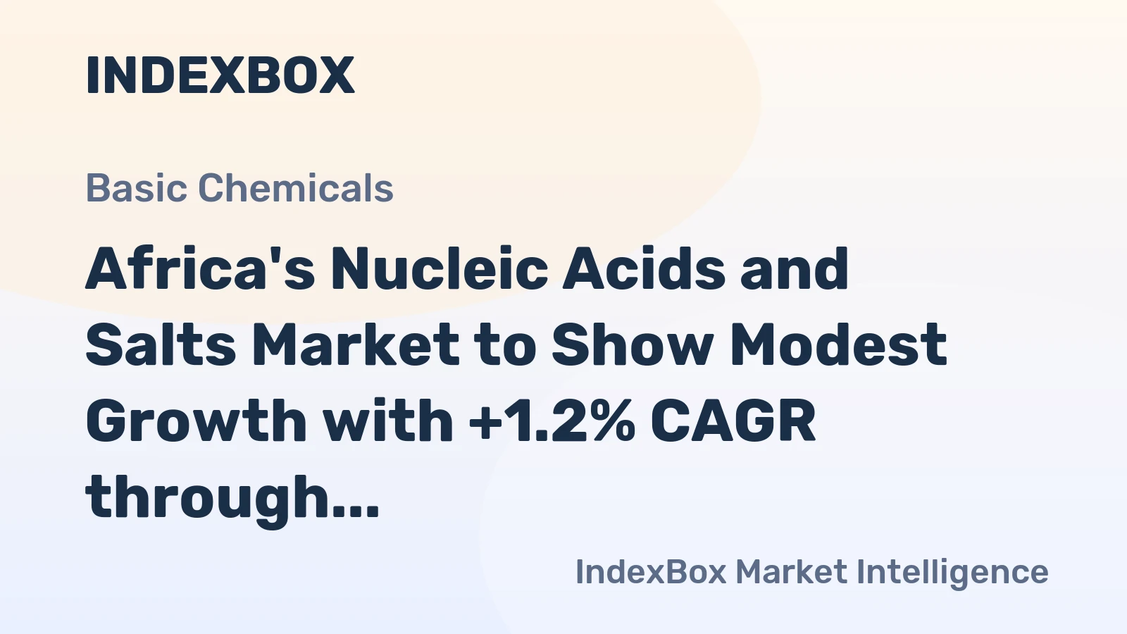 Africa's Nucleic Acids and Salts Market to Show Modest Growth with +1.2% CAGR through 2035