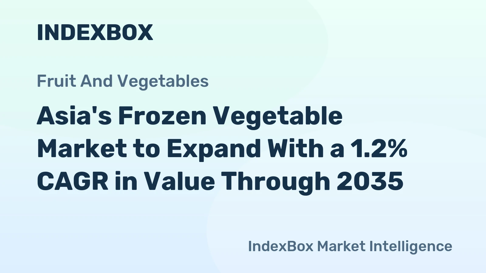 Asia's Frozen Vegetable Market to Expand With a 1.2% CAGR in Value Through 2035