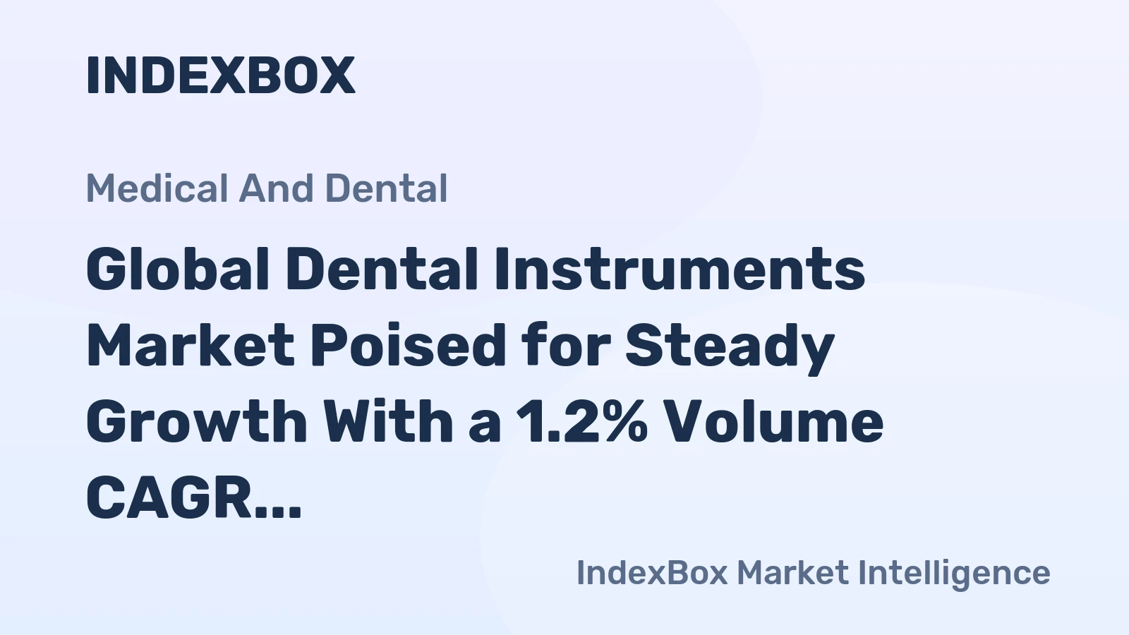 Global Dental Instruments Market Poised for Steady Growth With a 1.2% Volume CAGR Through 2035