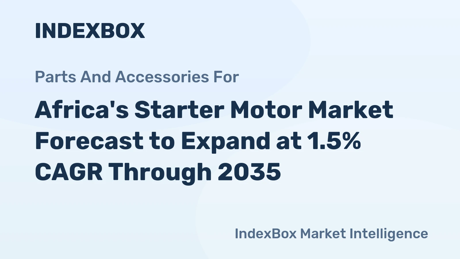 Africa's Starter Motor Market Forecast to Expand at 1.5% CAGR Through 2035