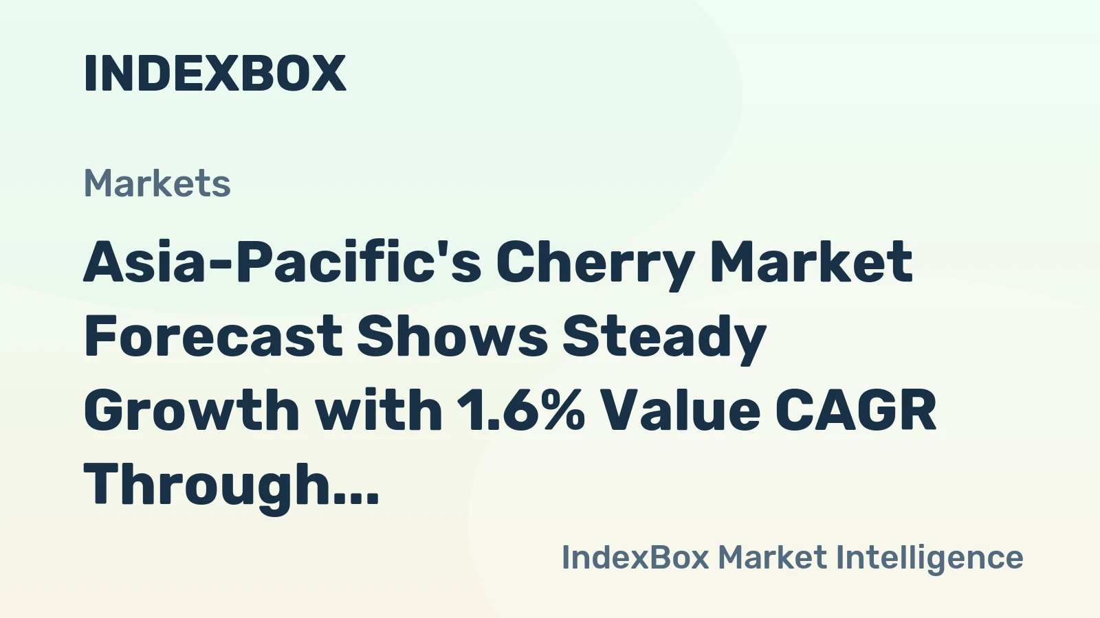 Asia-Pacific's Cherry Market Forecast Shows Steady Growth with 1.6% Value CAGR Through 2035