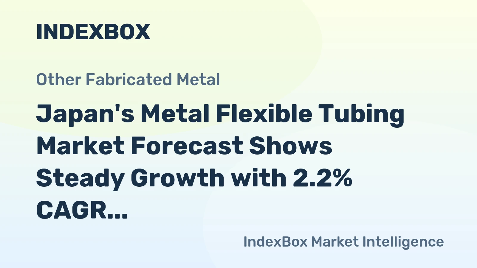 Japan's Metal Flexible Tubing Market Forecast Shows Steady Growth with 2.2% CAGR in Value Terms