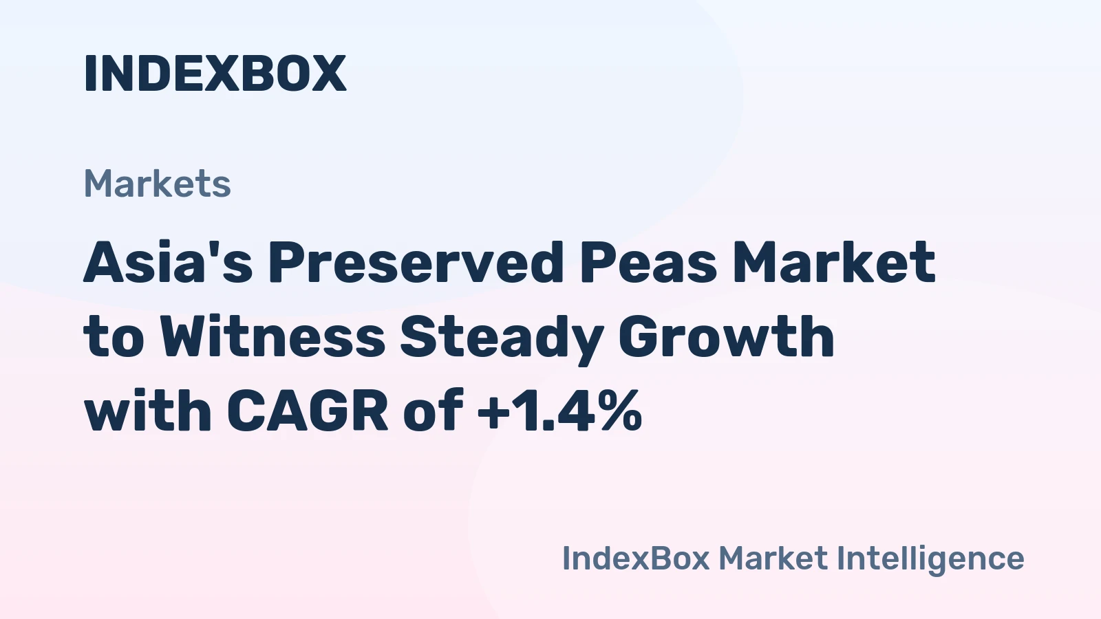 Asia's Preserved Peas Market to Witness Steady Growth with CAGR of +1.4%
