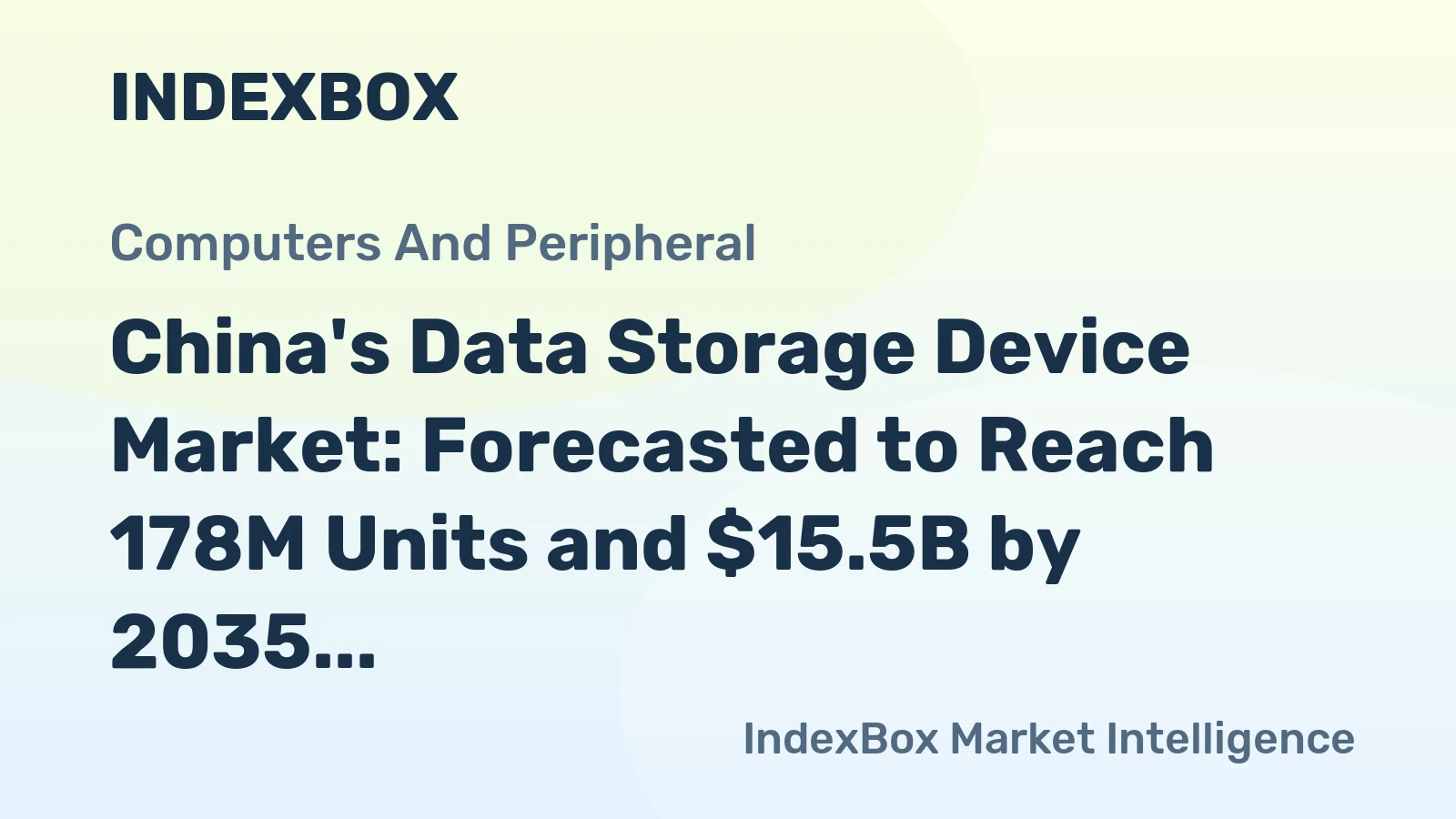 China's Data Storage Device Market: Forecasted to Reach 178M Units and $15.5B by 2035